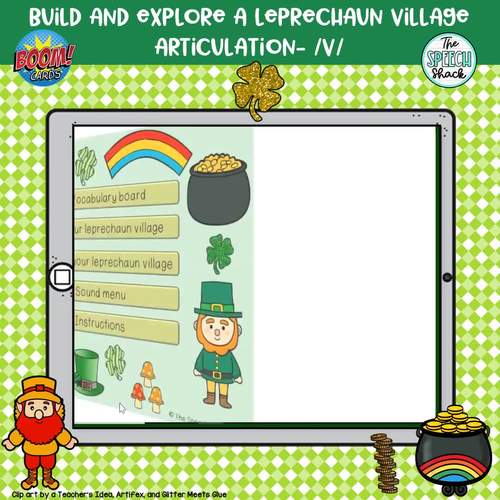 St. Patrick's Day Leprechaun Village Articulation BOOM Cards™ - /v/