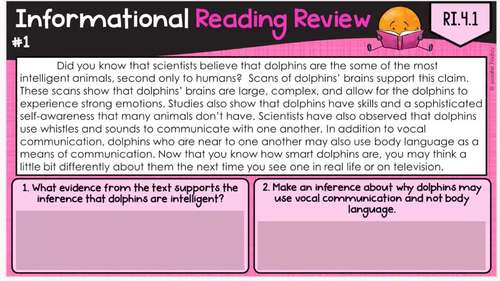4th Grade Reading Review | with Digital Reading Test Prep - Informational