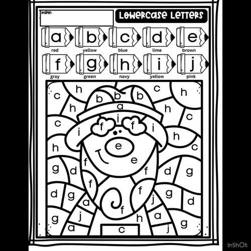 Alphabet Letters No Prep Coloring Activity Worksheets by Serendipity ...