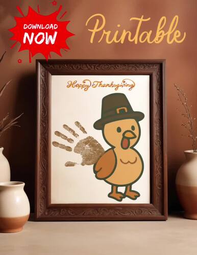 Turkey Handprint Craft Happy Thanksgiving Keepsake Preschool Activity ...