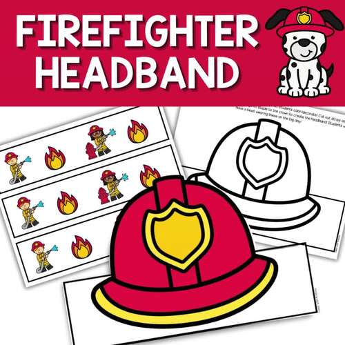Community Helpers Firefighters Crown Headband Helmet Craft Activity Project