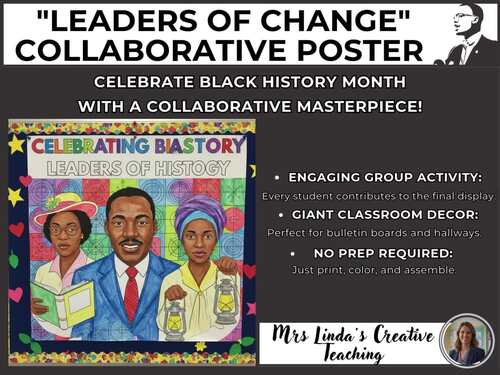 Black History Month Collaborative Poster | Leaders of Change MLK Rosa ...
