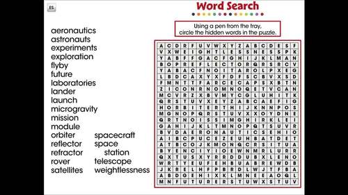 Space Travel & Technology: Word Search - MAC Gr. 5-8 by CCP Interactive