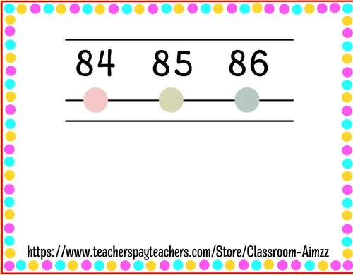 Printable Large Number Line, Boho Number Line Wall Display,Classroom ...