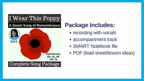 Remembrance Day Song Bundle for Classroom & Performance: 6 Complete ...