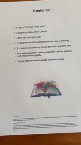 Complete High School ELA Lesson on Kate Chopin's "The Story of an Hour"