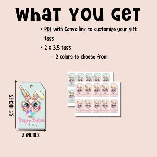 Editable Easter Gift Tags for Students and Coworkers | Easter Craft Tag