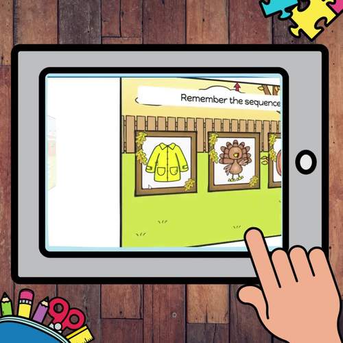 Visual Perception Sequencing Memory Fall Edition Boom Cards | TpT