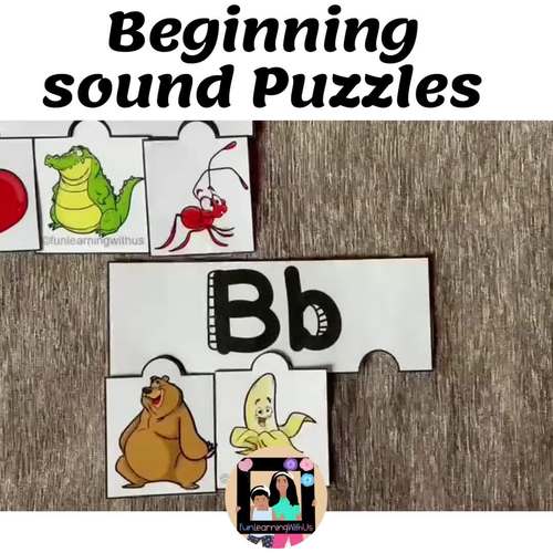 Alphabet Puzzles | Alphabet Beginning Sound Puzzles by FunLearningWithUs
