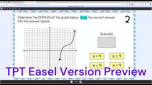 Domain and Range Google Slides Task Cards Algebra 1 Curriculum | TPT