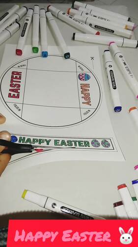 Easter Basket Craft With Egg Coloring Pages | Easter Craftivity ...