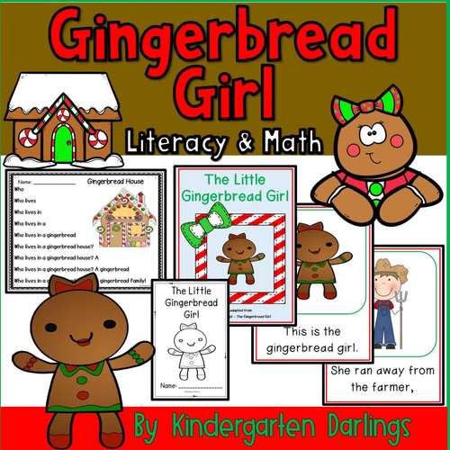 Gingerbread Man Literacy and Math Printable Activities for Kindergarten
