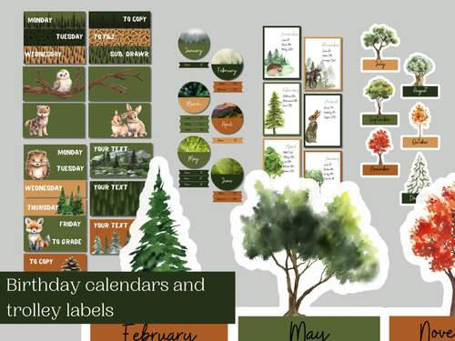 Forest classroom decorations mega bundle | Woodland classroom decor