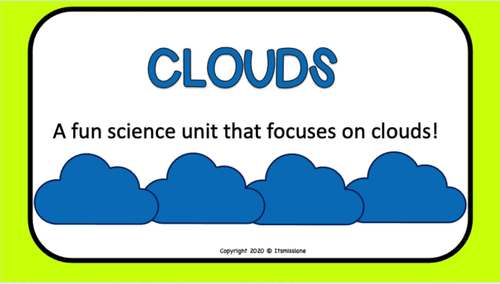 Science Fun- All About Clouds! by Its Miss Lane | TPT