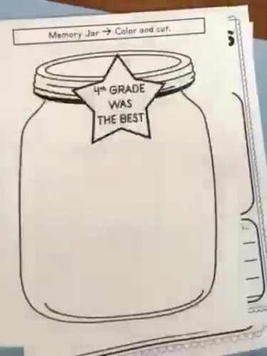 4th Grade End of Year Craftivity | Easy Printable Memories Craft