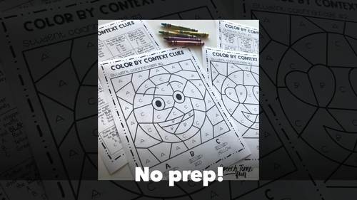 Color By Context Clues by Speech Time Fun | Teachers Pay Teachers