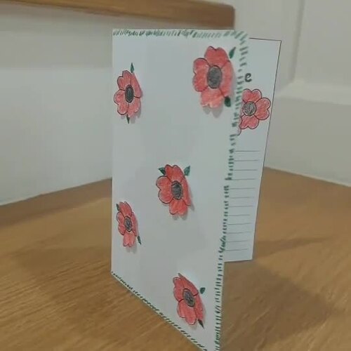 Card Anzac Day Craft Writing /Veterans Day/Poppy Craft Activities Coloring