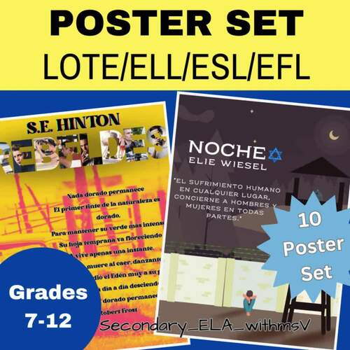 LOTE/ELL/ESL/ELL Spanish Book Covers Bulletin Board Set | TPT