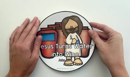 Jesus Turns Water into Wine Bible Craft, First Miracle, Sunday School Craft
