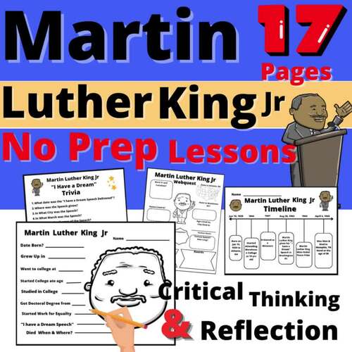 Martin Luther King Jr. Activities Resources MLK Day No Prep Packet ...