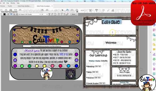 Eucalyptus Newsletter Template-Farmhouse Decor {Editable} by EduTivity