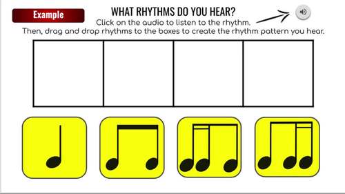 Drag and Drop Rhythm Dictation - Bundle of 4 by MrsPerezSays | TPT