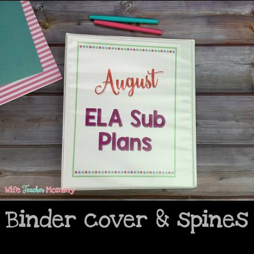 A Year of Emergency Sub Plans for Kindergarten Sub Tub Bundle (ELA)