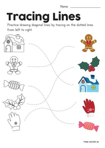 Worksheet Christmas Tracing - Fun Activities Chrismas Theme by NEW ...