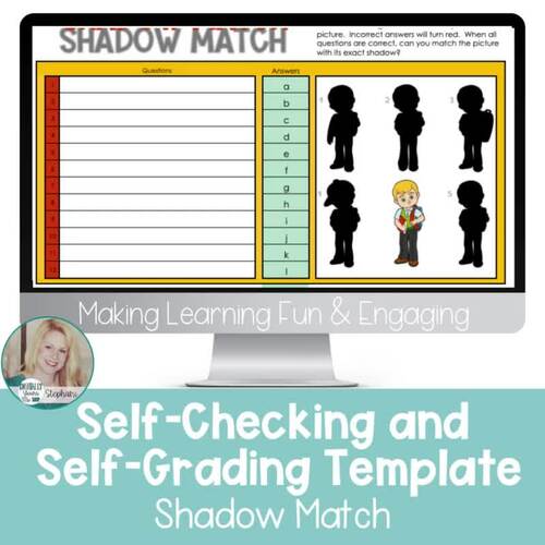 Editable Self-Checking Self-Grading Template Digital Resource Activity ...