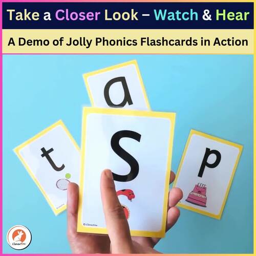 Jolly Phonics 42 Letter Sounds Picture Phonics Flashcards - ESL ...
