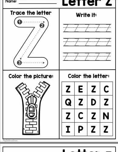 Letter Of The Week. Letter Z | Handwriting Pages Phonics - PreK ...