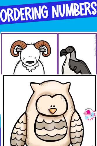WINTER MATH ACTIVITIES | ORDERING NUBMERS by Primary Piglets | TPT