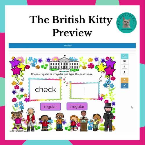 Presidents Day Regular Irregular Past Tense Verbs Digital Grammar Boom ...