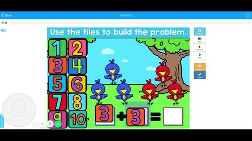 Addition to 10 Bird Theme | Boom Cards™ Digital Task Cards | TPT