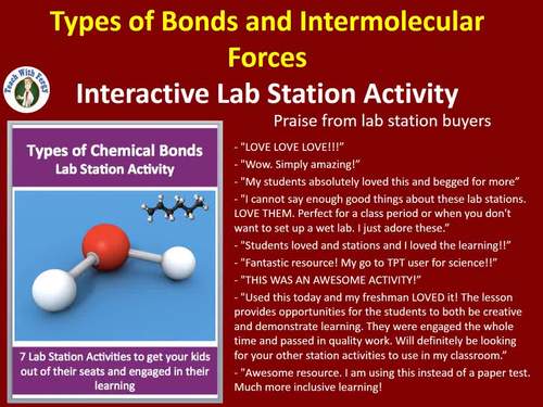 Types of Bonds and Intermolecular Forces - 7 Engaging Lab Stations