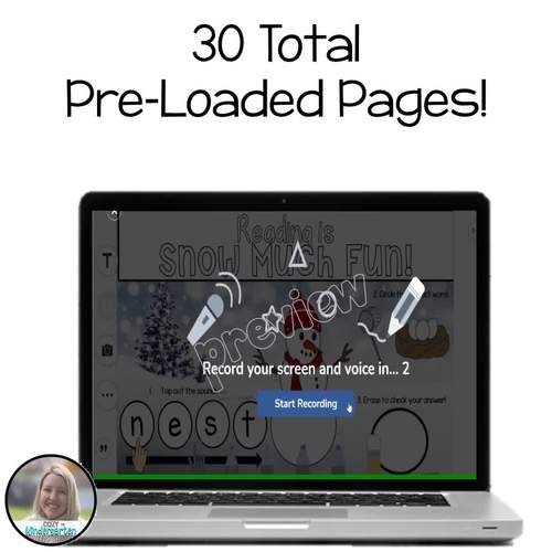 Seesaw Activity | Digital Winter Word Segmenting Game by Cozy in ...