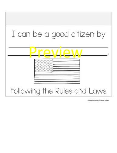 I Can Be A Good Citizen Flipbook by Connecting with Social Studies