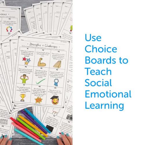 Social Emotional Learning Choice Boards - Social Skills Activities for ...