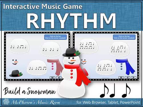 Winter Music | Syncopation Interactive Rhythm Game {Build a Snowman}