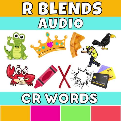 R Blends CR words Audio Clips digital resource by Teachers Resource Store
