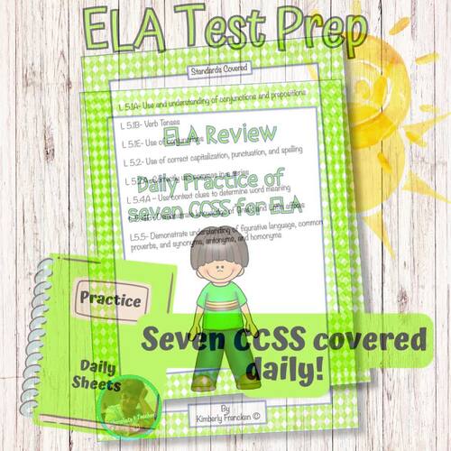 ELA Activities After Winter Break: Daily ELA Review Sheets Grades 4–6