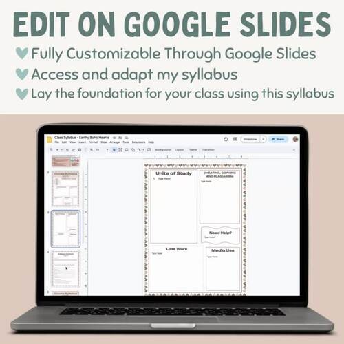 Back to School Meet the Teacher & Course Syllabus Bundle - Neutral Boho