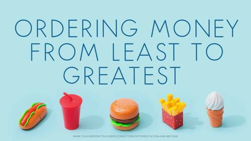 Worksheets Money : Food Theme by Kerry Grogan Tutoring | TPT