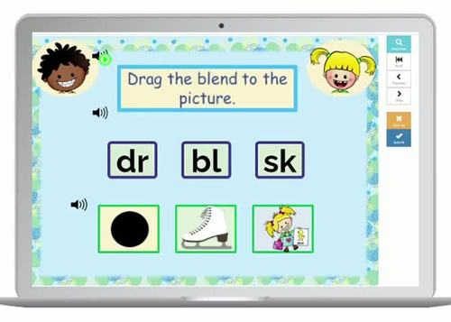 Beginning Blends Matching Pictures (BOOM CARDS with Audio Support)