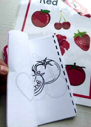 Red Color of the Day Little Coloring Book & Chart Poster Preschool ...