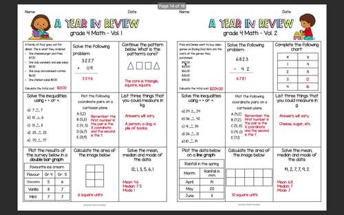 Grade 4 Math Year in Review - Grade 5 Diagnostic - Ontario Math Curriculum