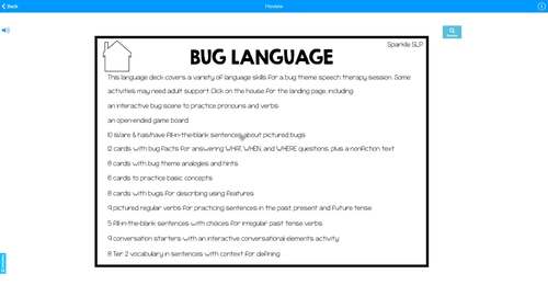 Bug Theme Speech Therapy Boom Cards™️ | Language | Distance Learning