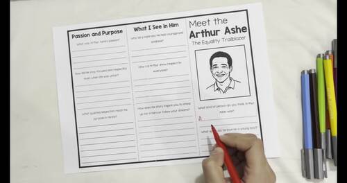 Arthur Ashe Black History Month Reading Comprehension Passages And ...