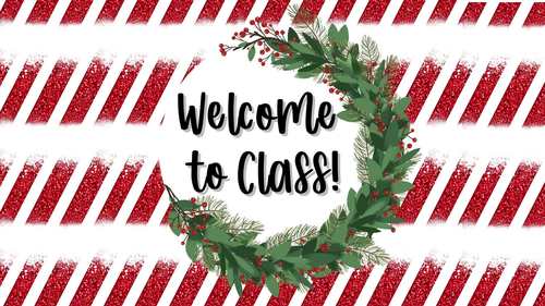 EDITABLE Classroom Slides Template | Christmas PowerPoint Template