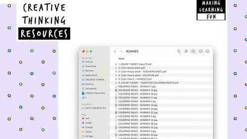 COLOR THEORY | EASTER BUNNIES | Art Sub plan by Creative Thinking Resources